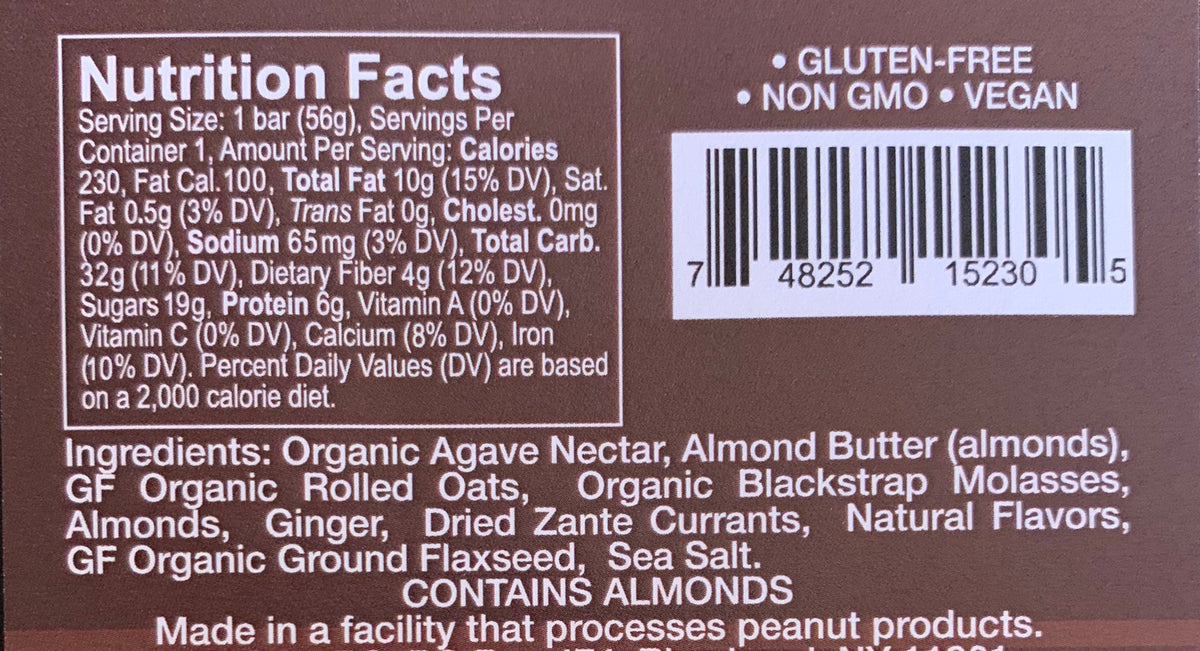 GINGERSNAP – NAO Bars