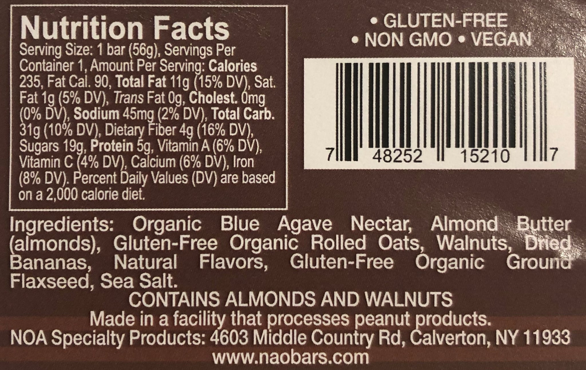 BANANA WALNUT – NAO Bars